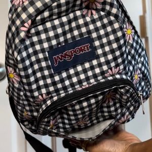 Jansport | Bags | Jansport Gingham Daisy Superbreak Backpack Small ...